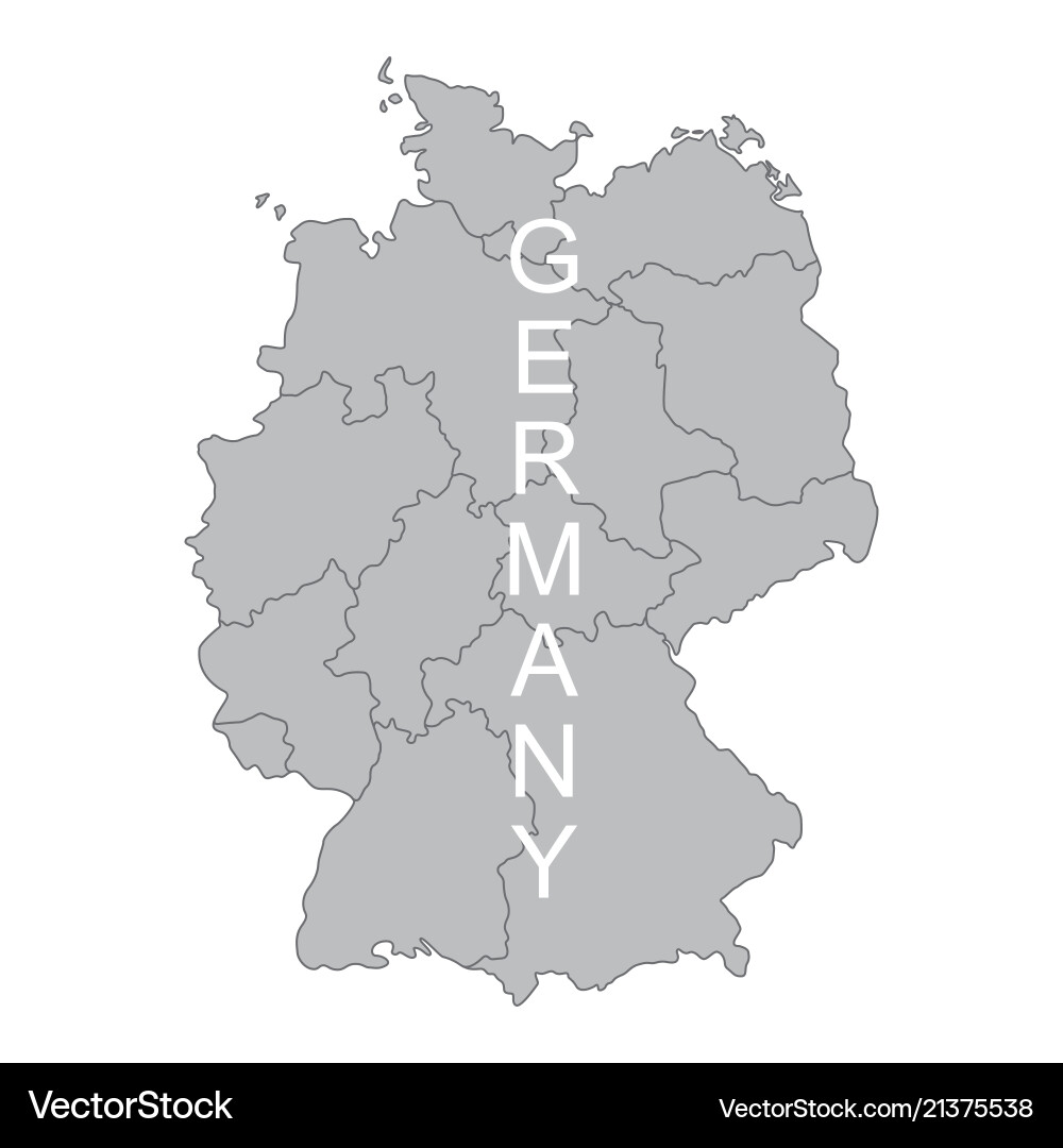 Concept map of germany on white background Vector Image