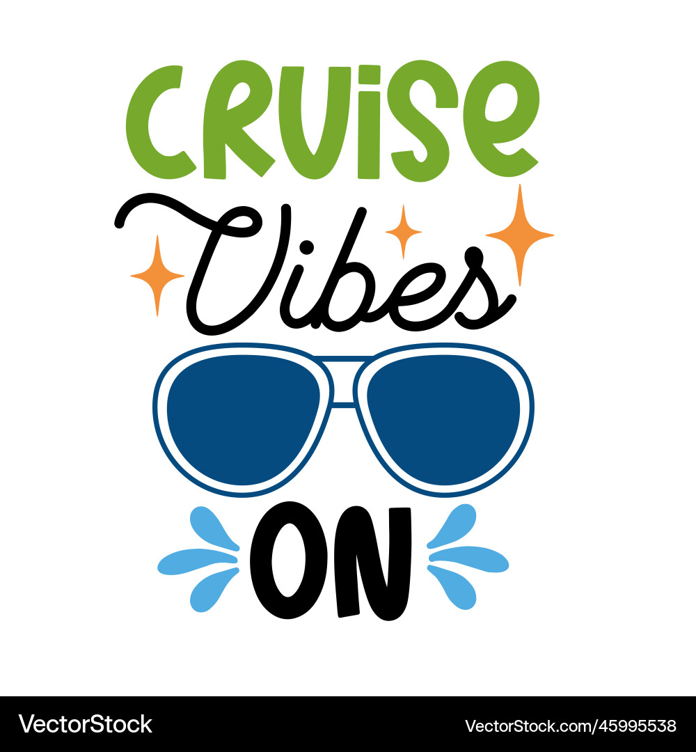 Cruise lettering for greeting card design Vector Image