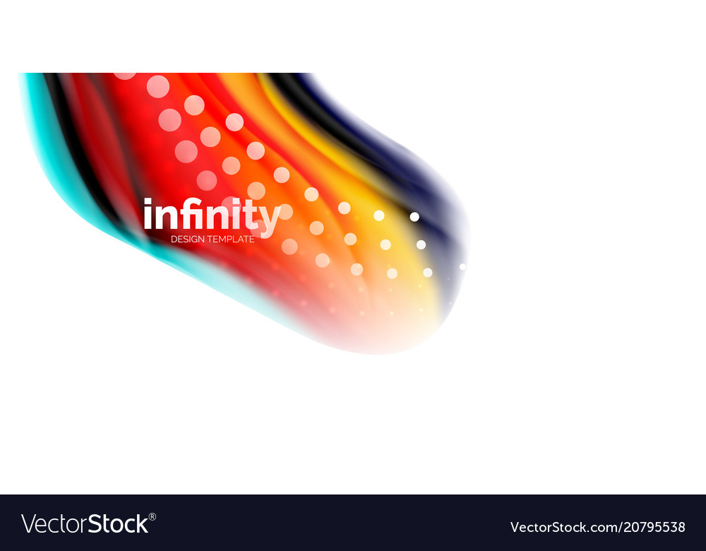 Flowing liqiud colors isolated on white Royalty Free Vector