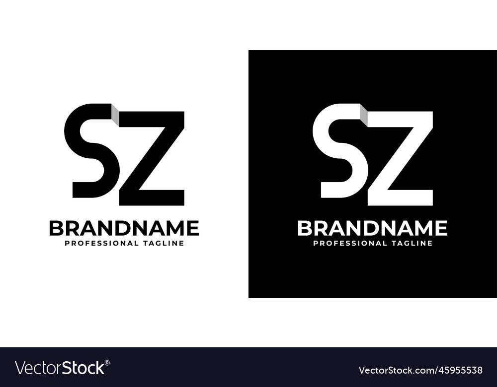 Letter sz monogram logo suitable for any business Vector Image