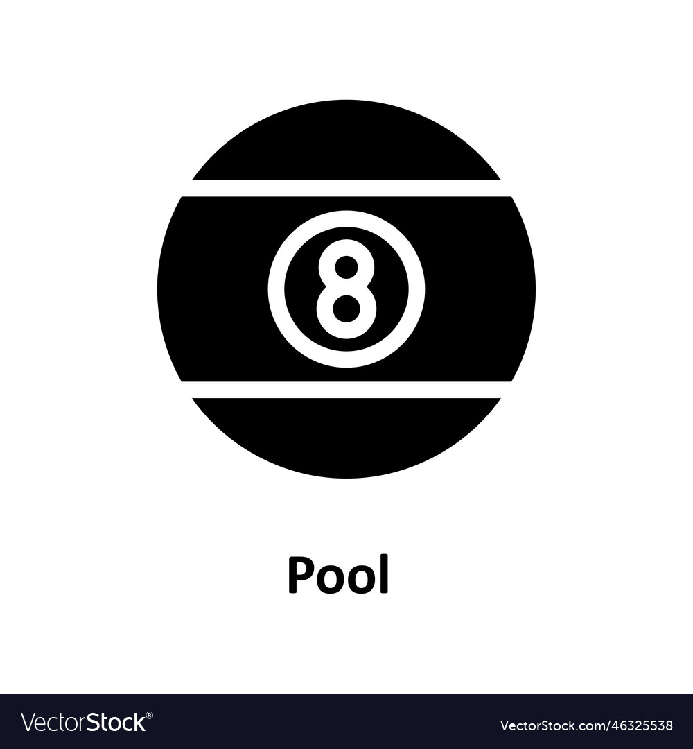 Pool solid icons simple stock Royalty Free Vector Image