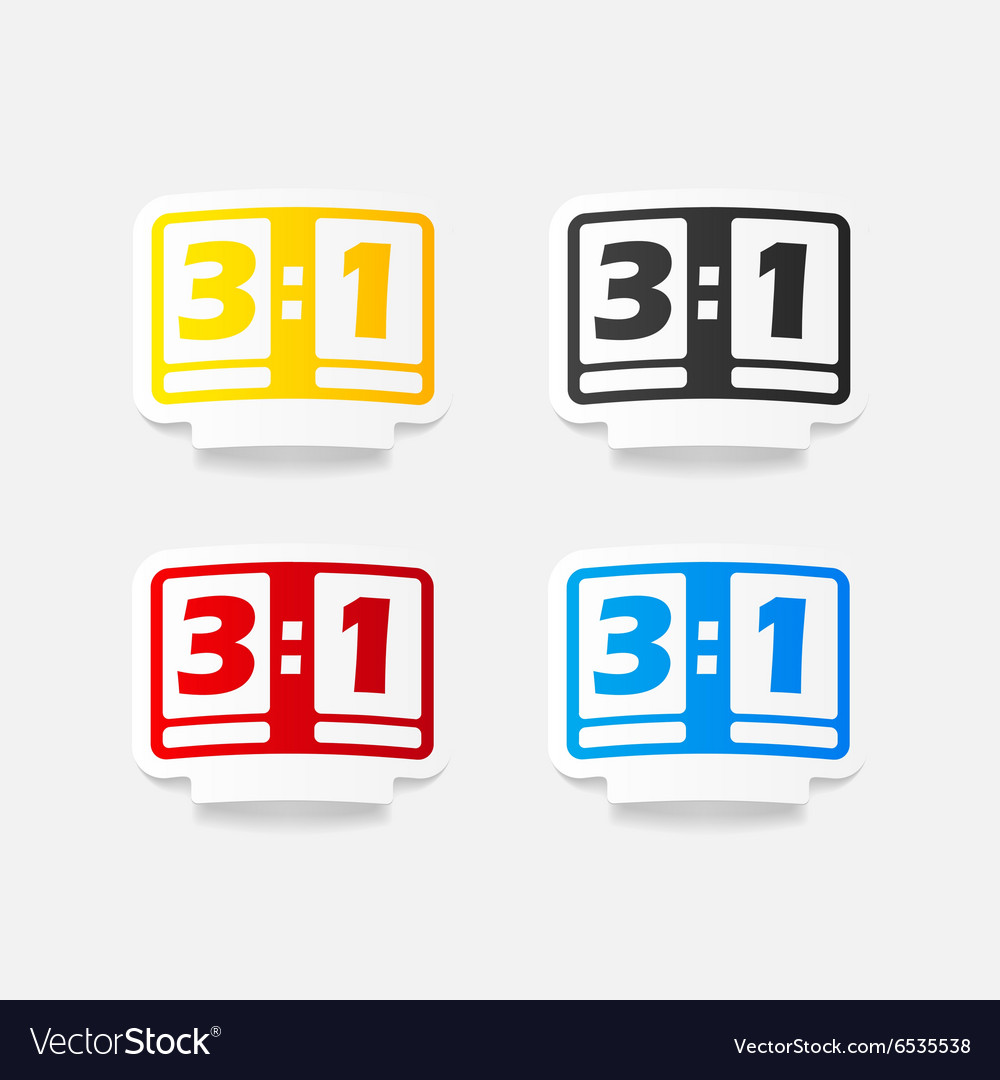 Realistic design element score board Royalty Free Vector