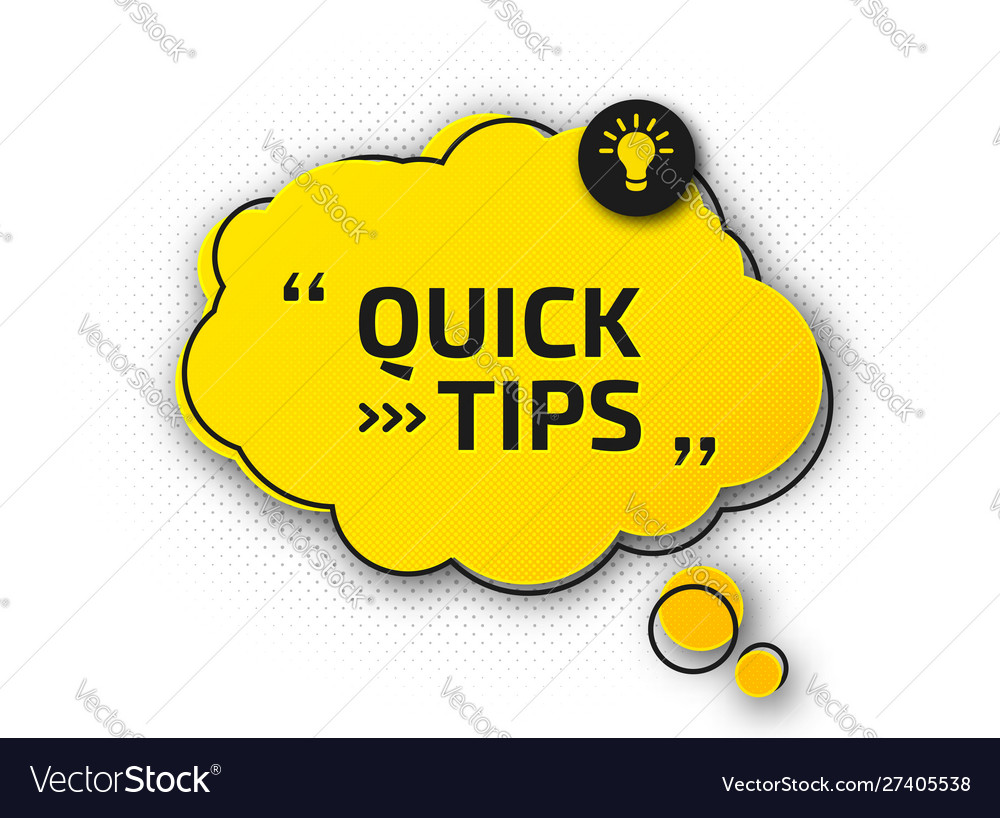 Useful quick tip trick suggesting advice and help Vector Image Useful quick tip trick suggesting advice and help Vector Image