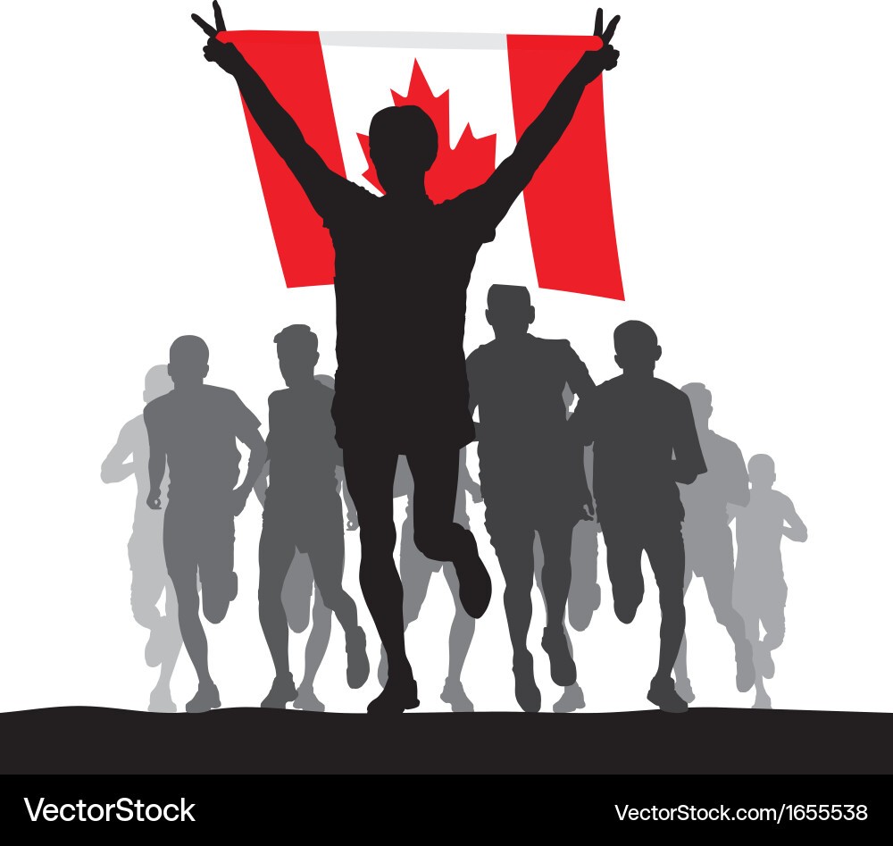 Winner of the flag canada Royalty Free Vector Image