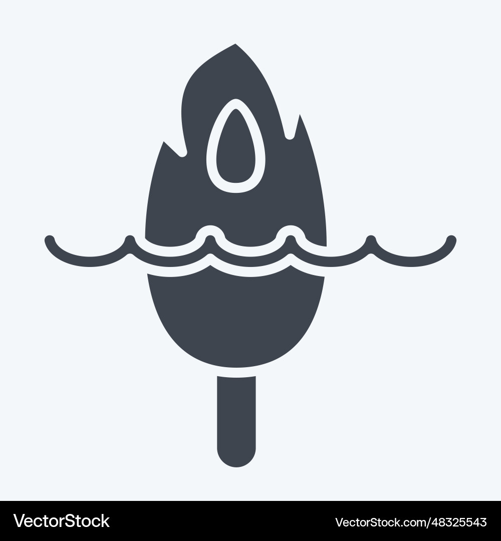 Icon melting ice related to climate change symbol Vector Image