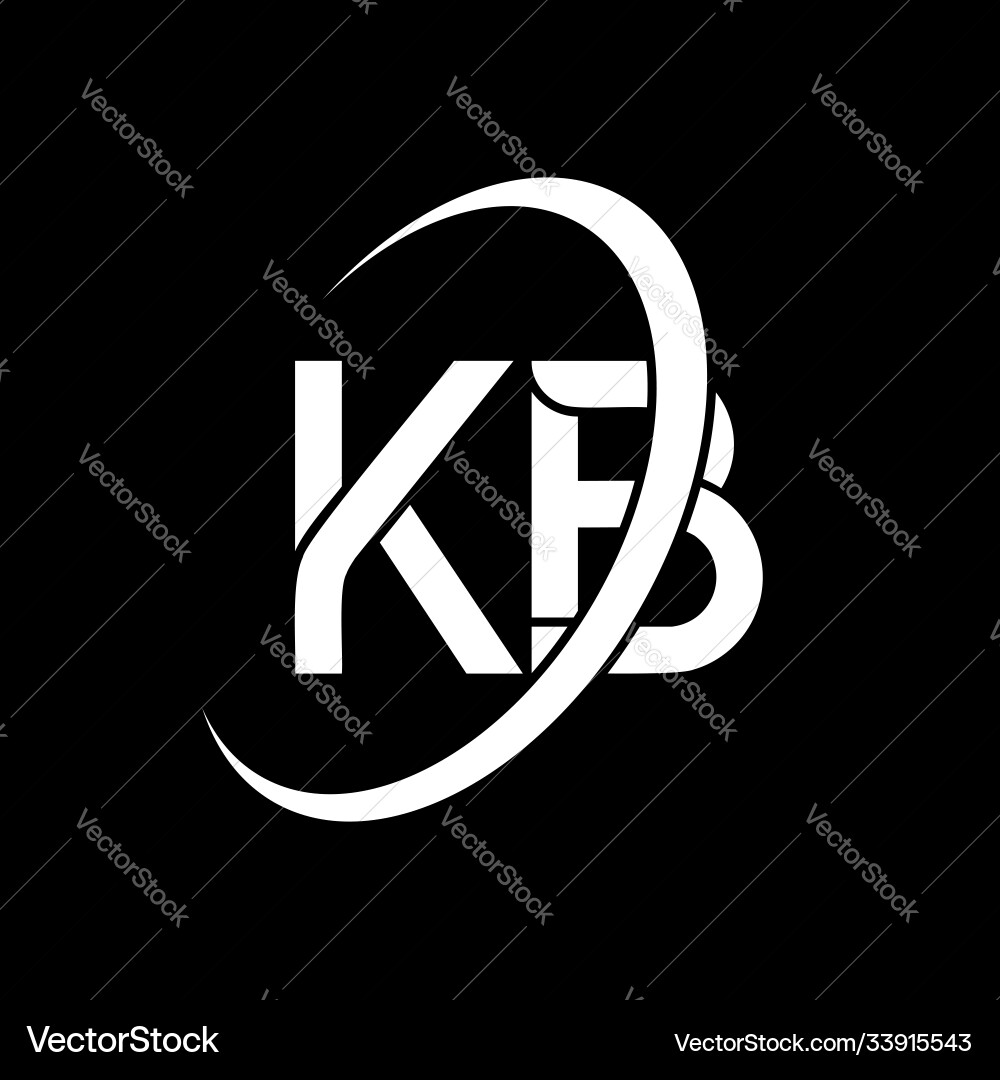 Kb logo k b design white letter kbk Royalty Free Vector