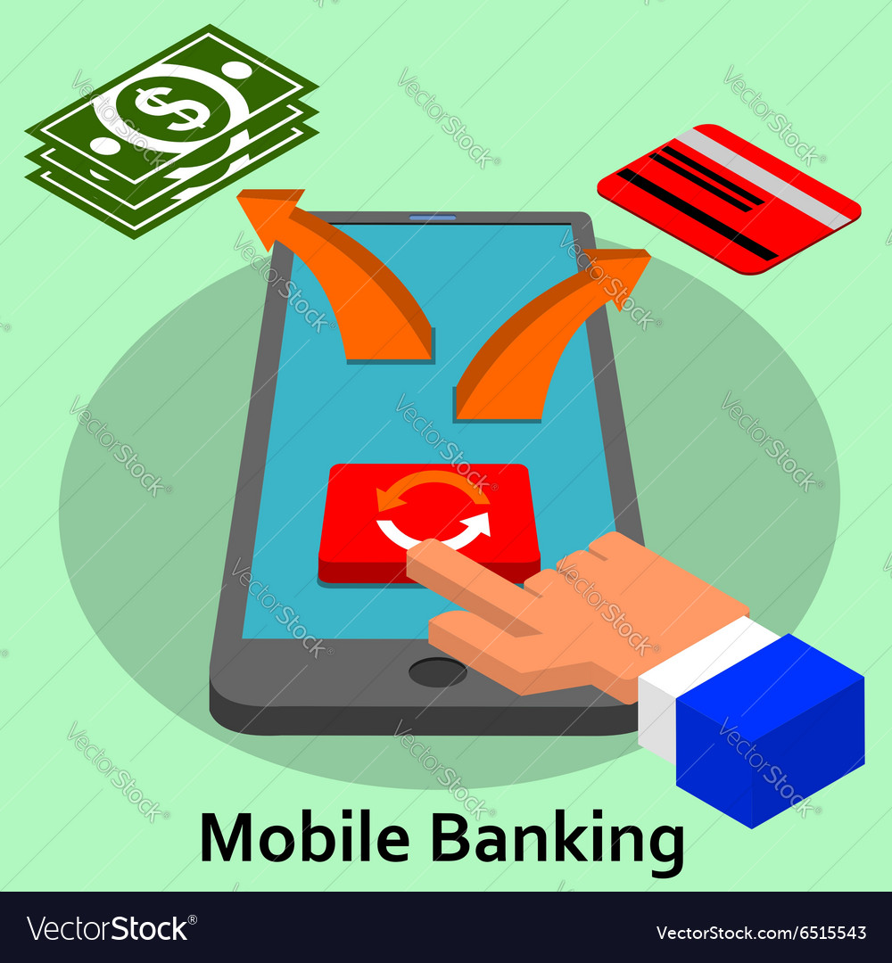 Mobile banking Royalty Free Vector Image - VectorStock