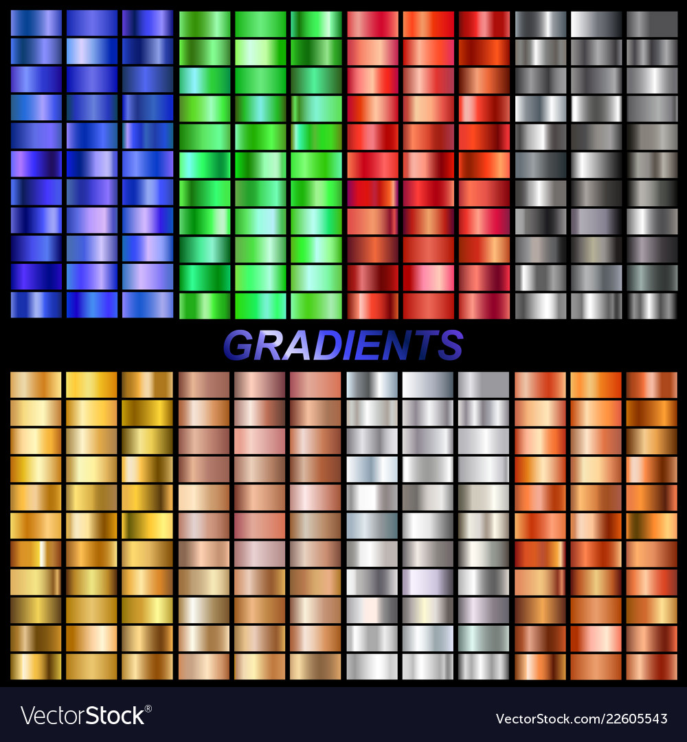 Set of gradients Royalty Free Vector Image - VectorStock