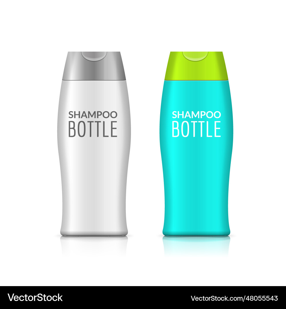 Shampoo plastic bottle or shower gel bottle Vector Image