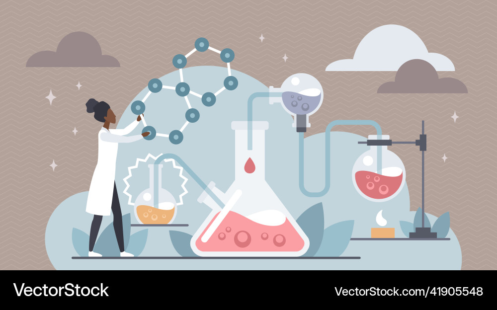 Chemistry laboratory research scientist Royalty Free Vector