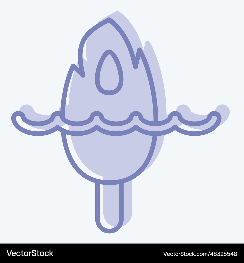 Icon melting ice related to climate change symbol Vector Image