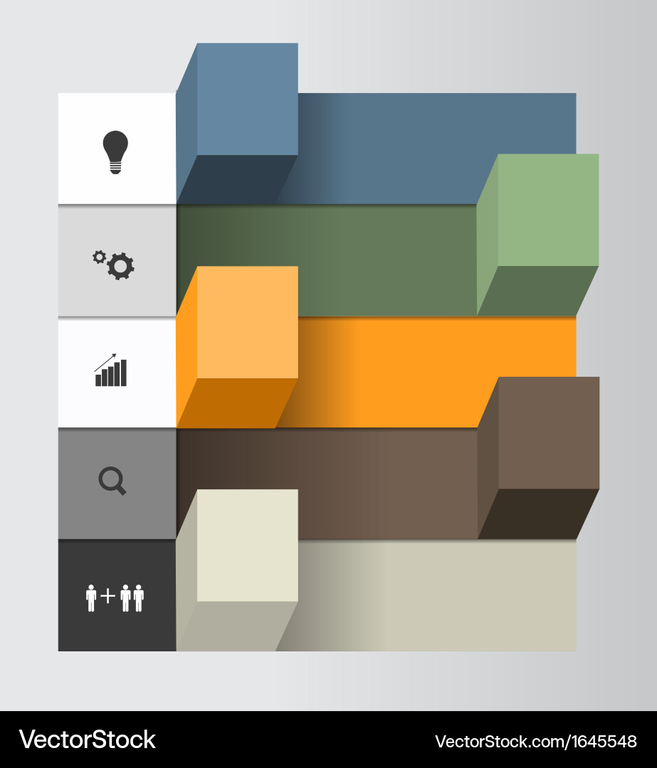 Modern business steps to success charts Royalty Free Vector