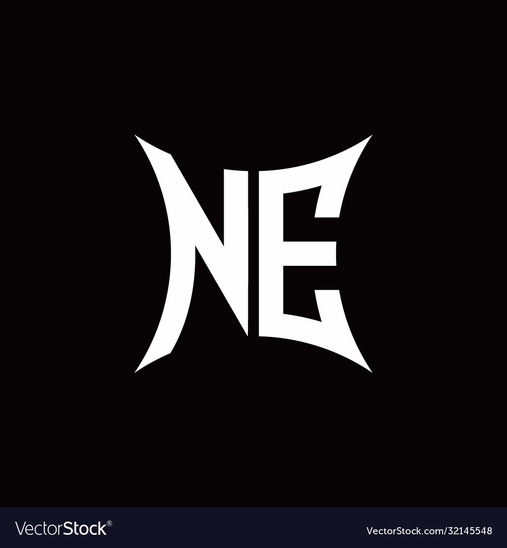 Ne monogram logo with sharped shape design Vector Image