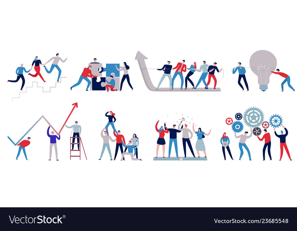 Teamwork icons set Royalty Free Vector Image - VectorStock Teamwork icons set Royalty Free Vector Image - VectorStock