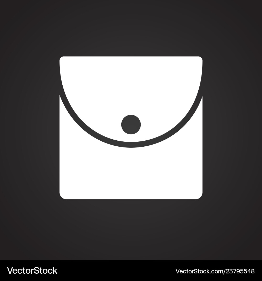 Wallet icons on black background for graphic Vector Image