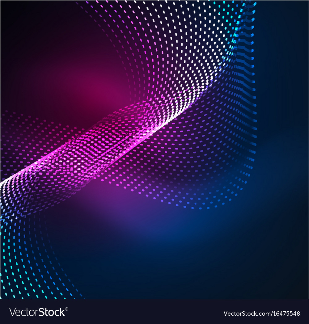 Wave particles background Royalty Free Vector Image