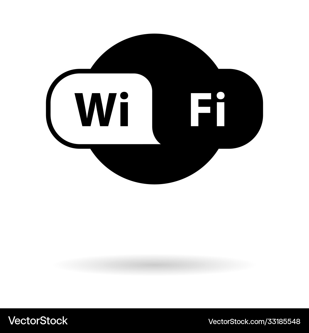 Wi-fi free internet web wifi signal with shadow Vector Image