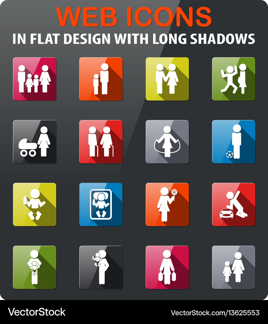 Family icon set Royalty Free Vector Image - VectorStock