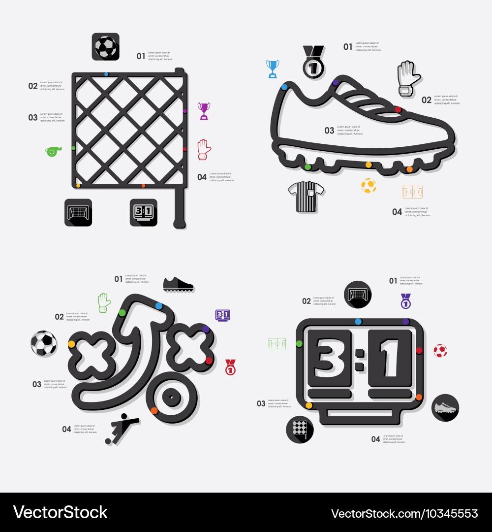 Football infographic Royalty Free Vector Image