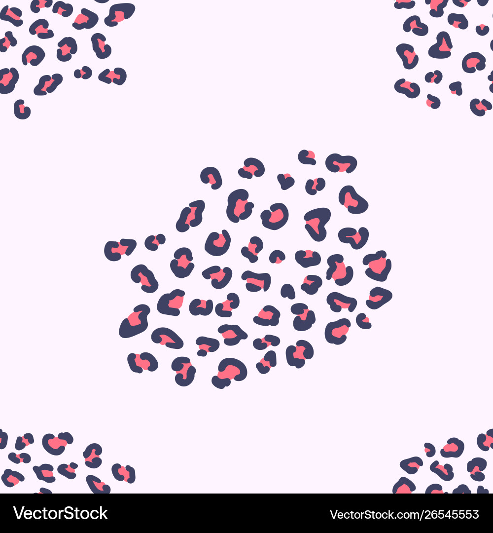 Leopard skin print spot stains seamless Royalty Free Vector