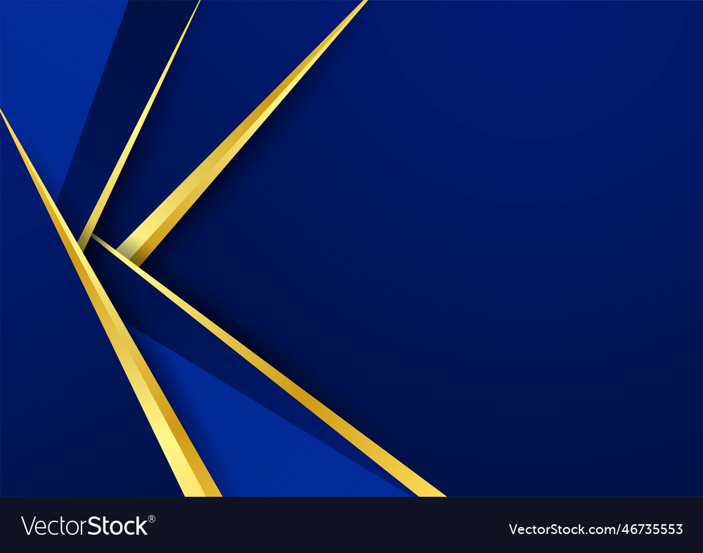 Modern abstract blue gold background abstract Vector Image