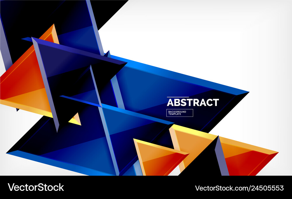 Tech futuristic geometric 3d shapes minimal Vector Image