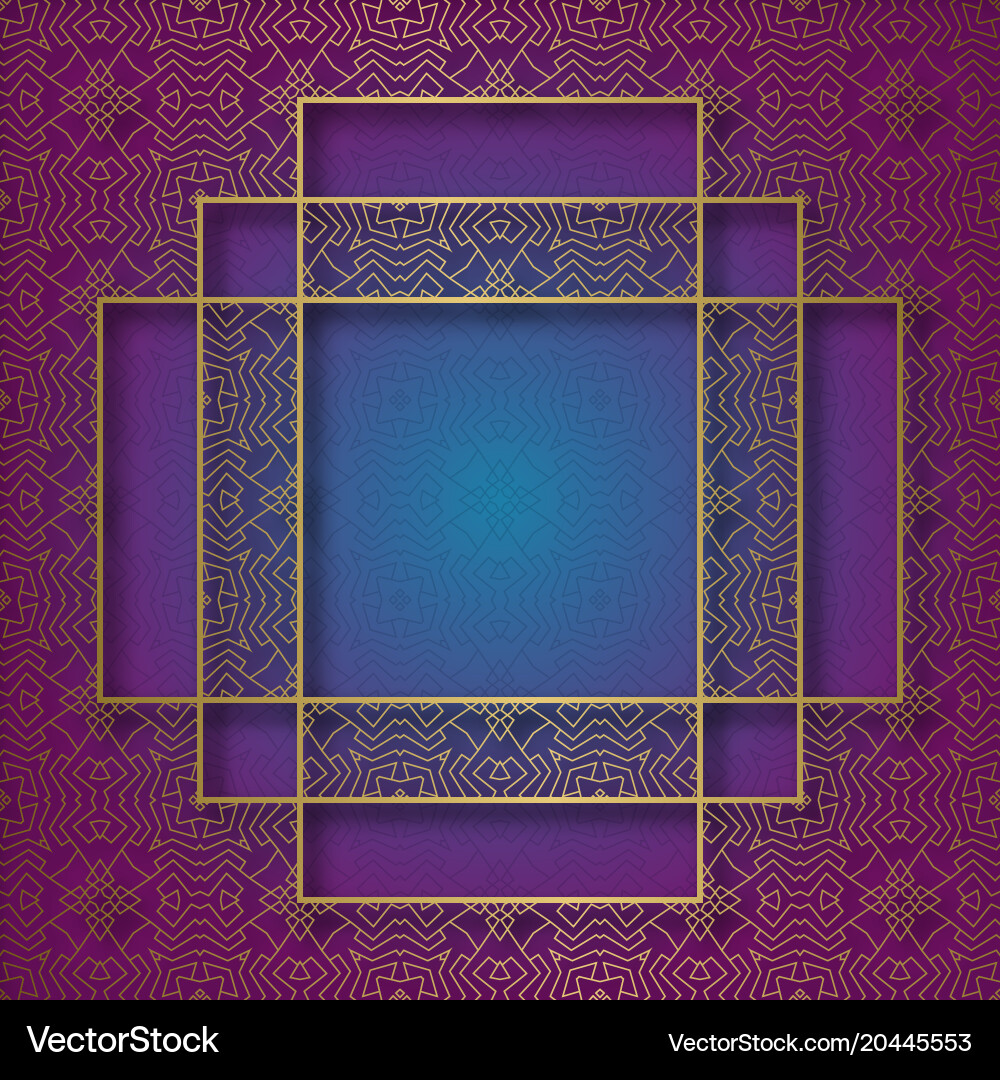 Traditional ornamental background with square Vector Image