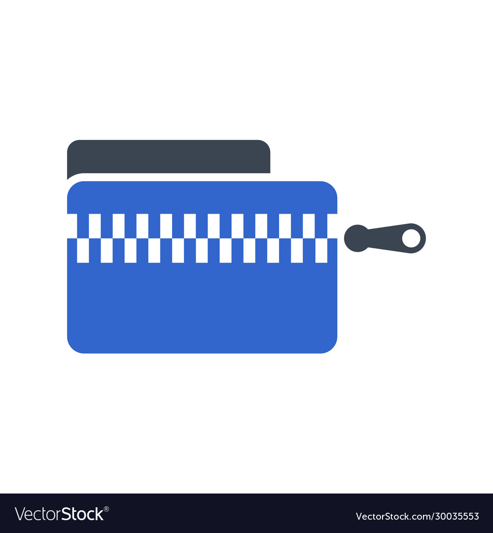 Zip folder icon Royalty Free Vector Image - VectorStock