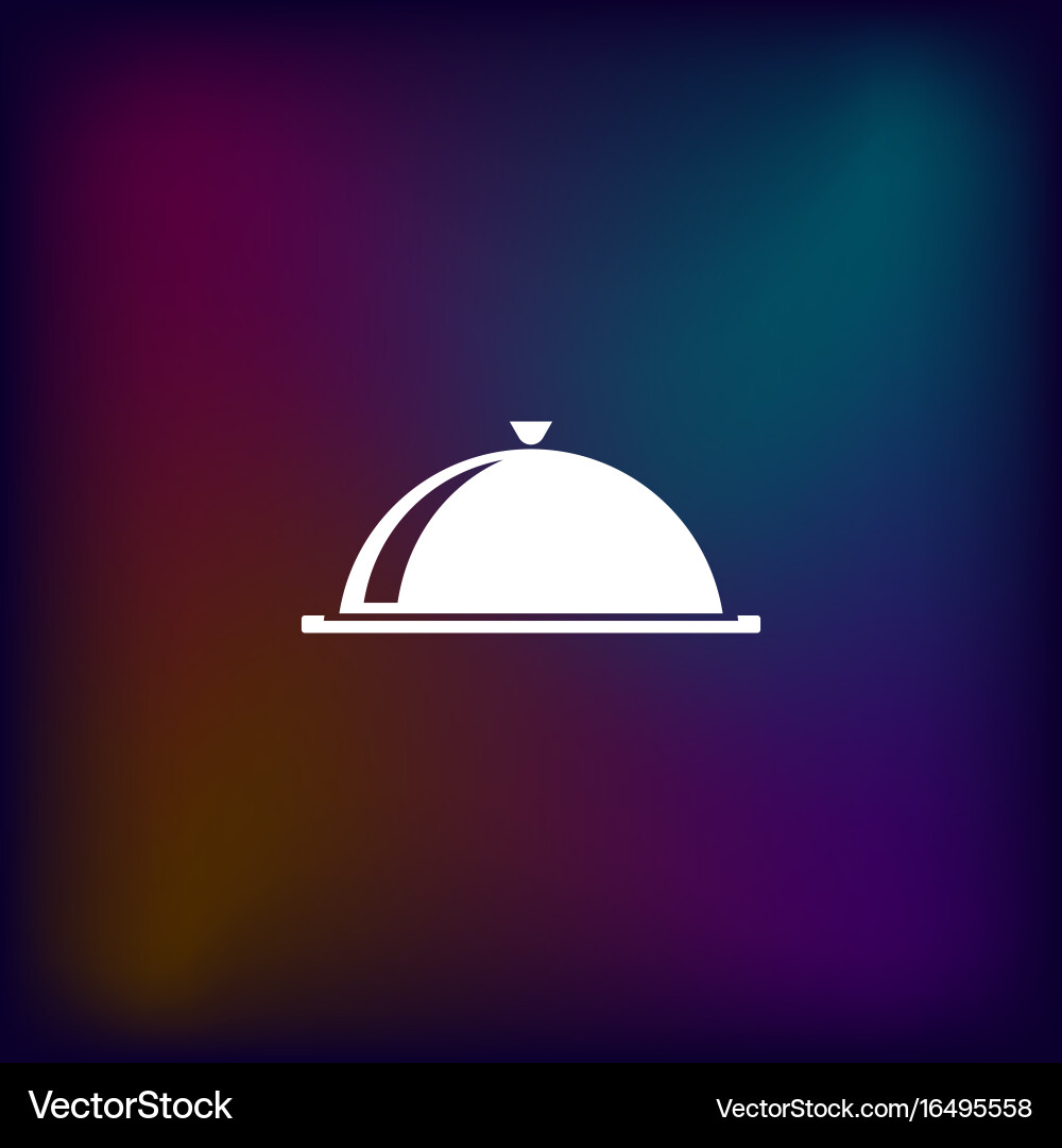 Food cover icon Royalty Free Vector Image - VectorStock