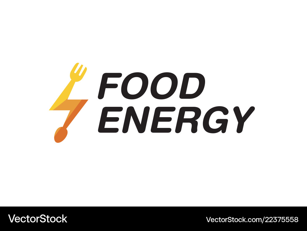 Food energy logo Royalty Free Vector Image - VectorStock