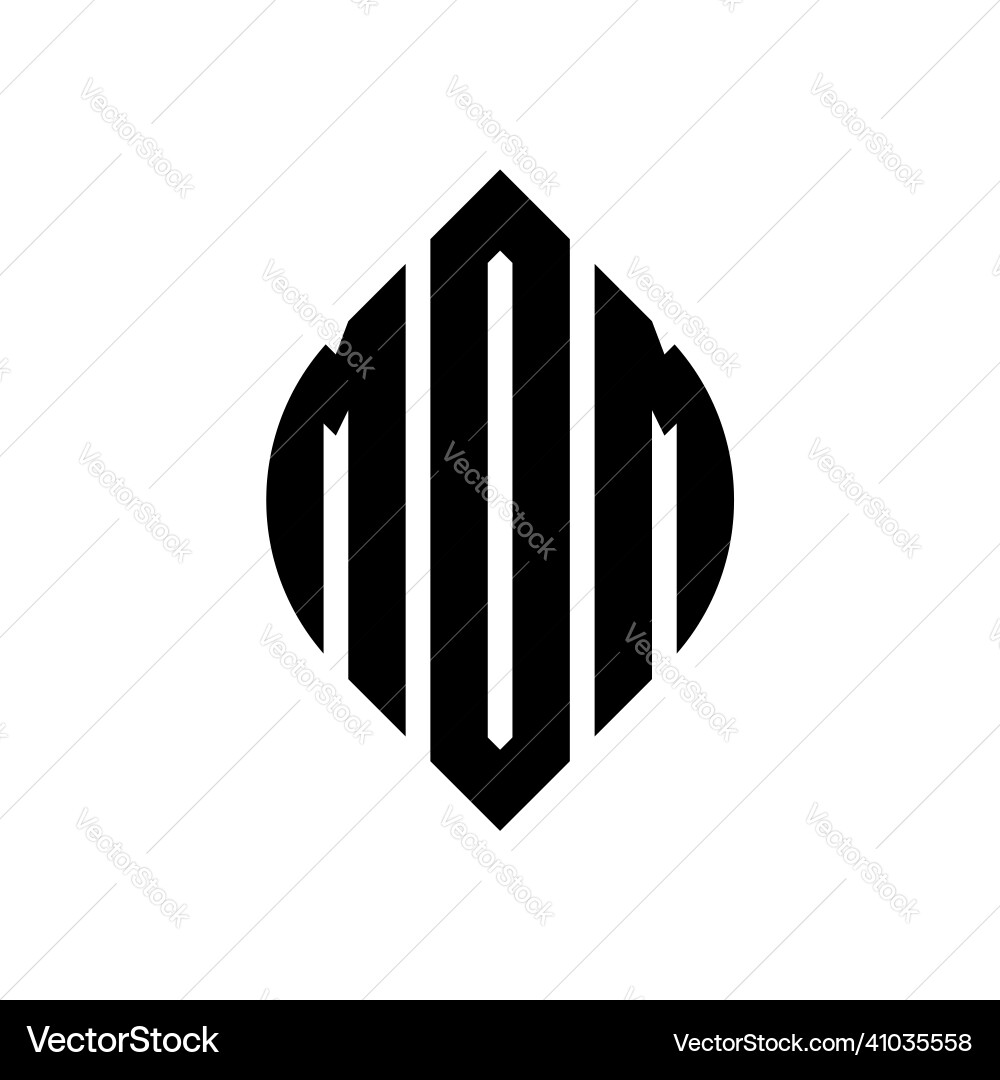 Mdm circle letter logo design with circle Vector Image