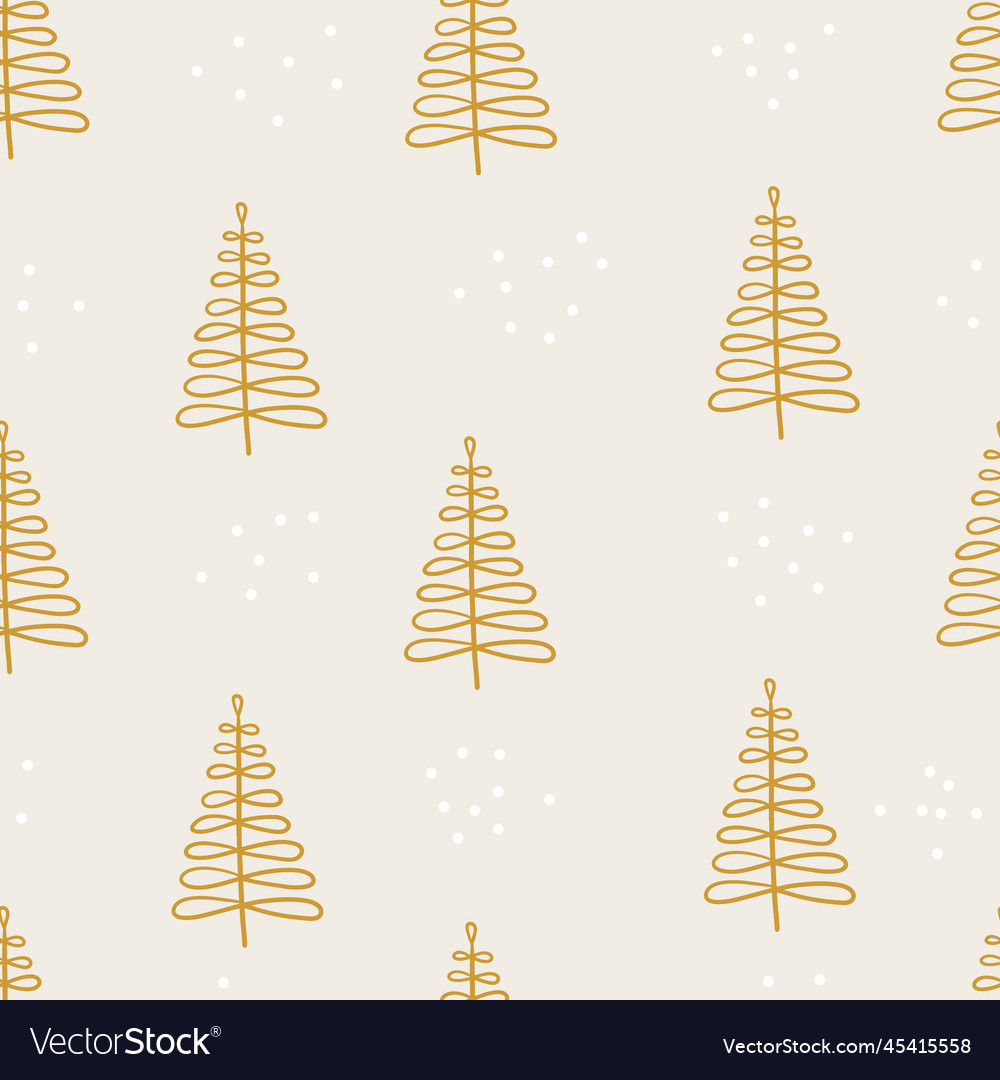 Seamless pattern with christmas trees Royalty Free Vector