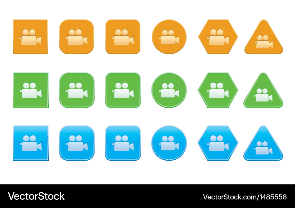 Set of video icons Royalty Free Vector Image - VectorStock