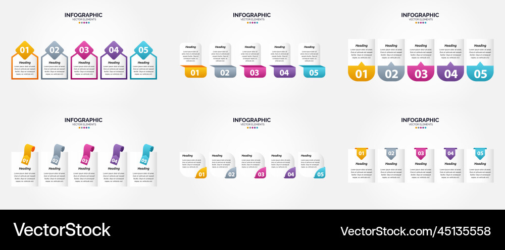 This infographics set is perfect for advertising Vector Image