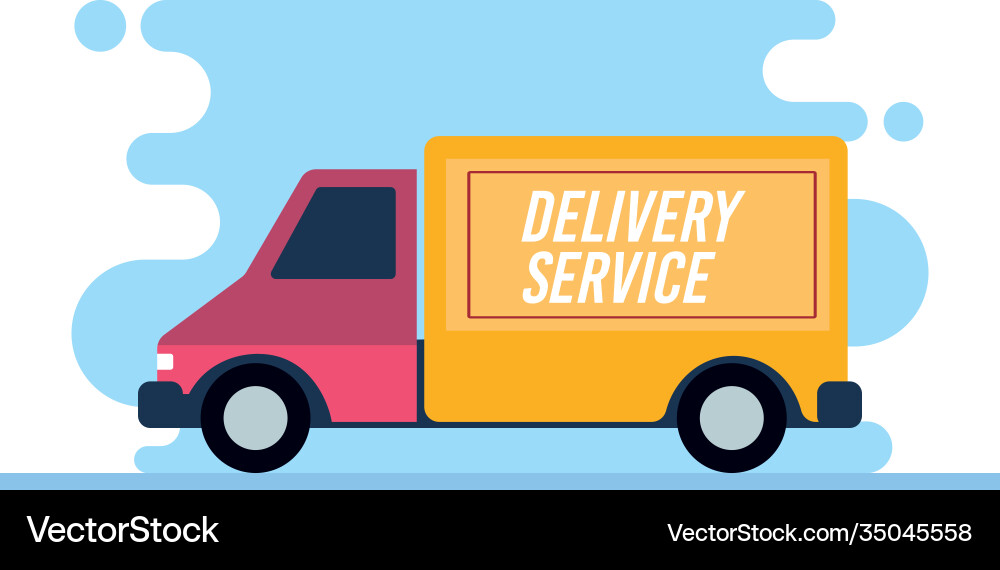 Truck delivery logo Royalty Free Vector Image - VectorStock