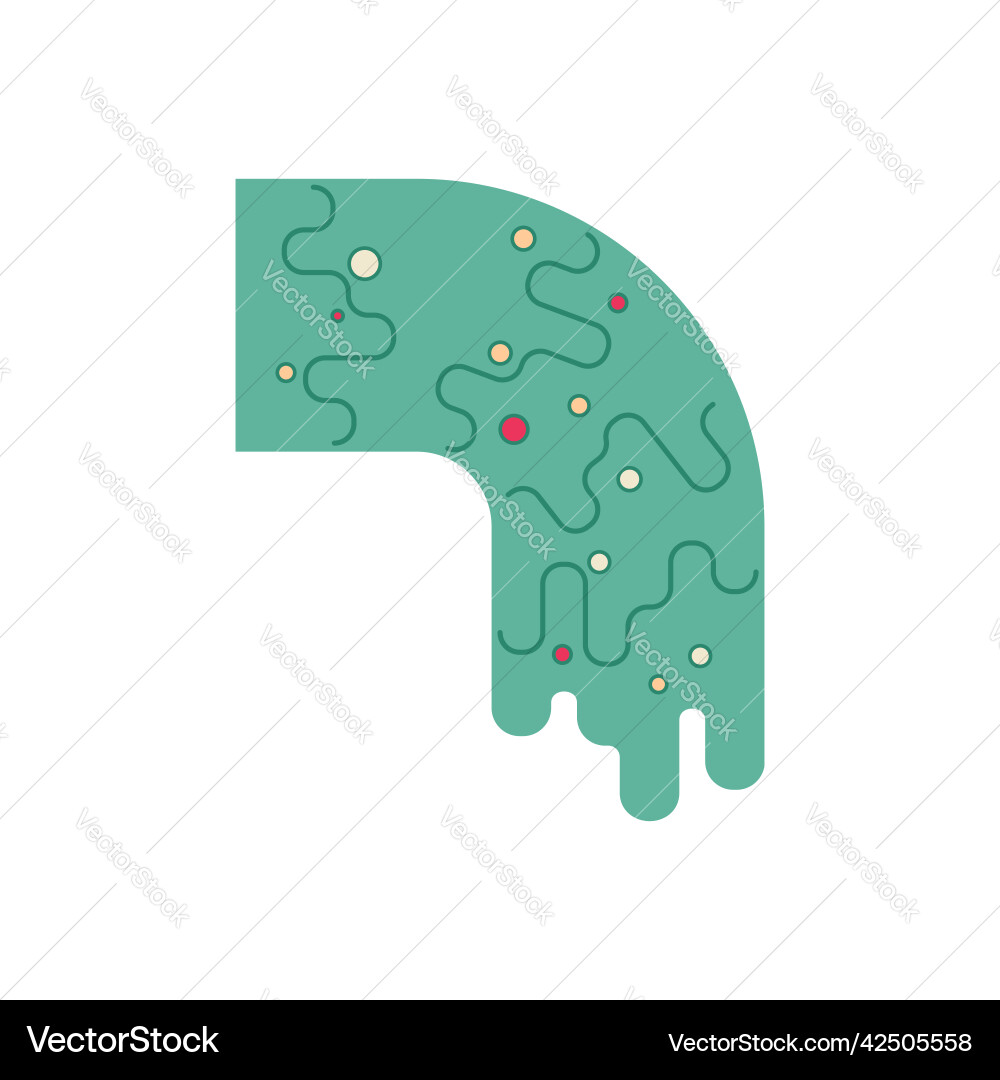Vomit isolated sign spew spue Royalty Free Vector Image