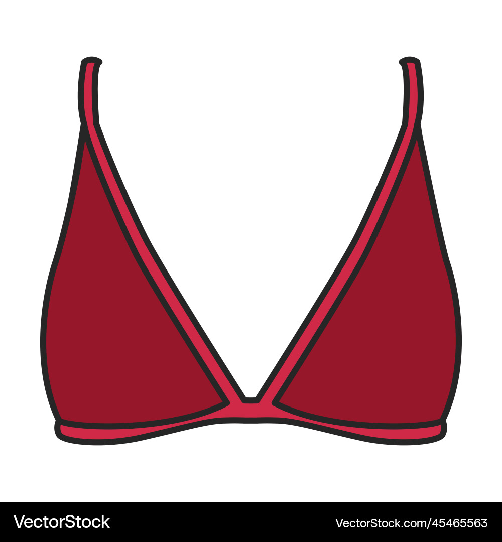 Bra iconcolor logo isolated on white Royalty Free Vector