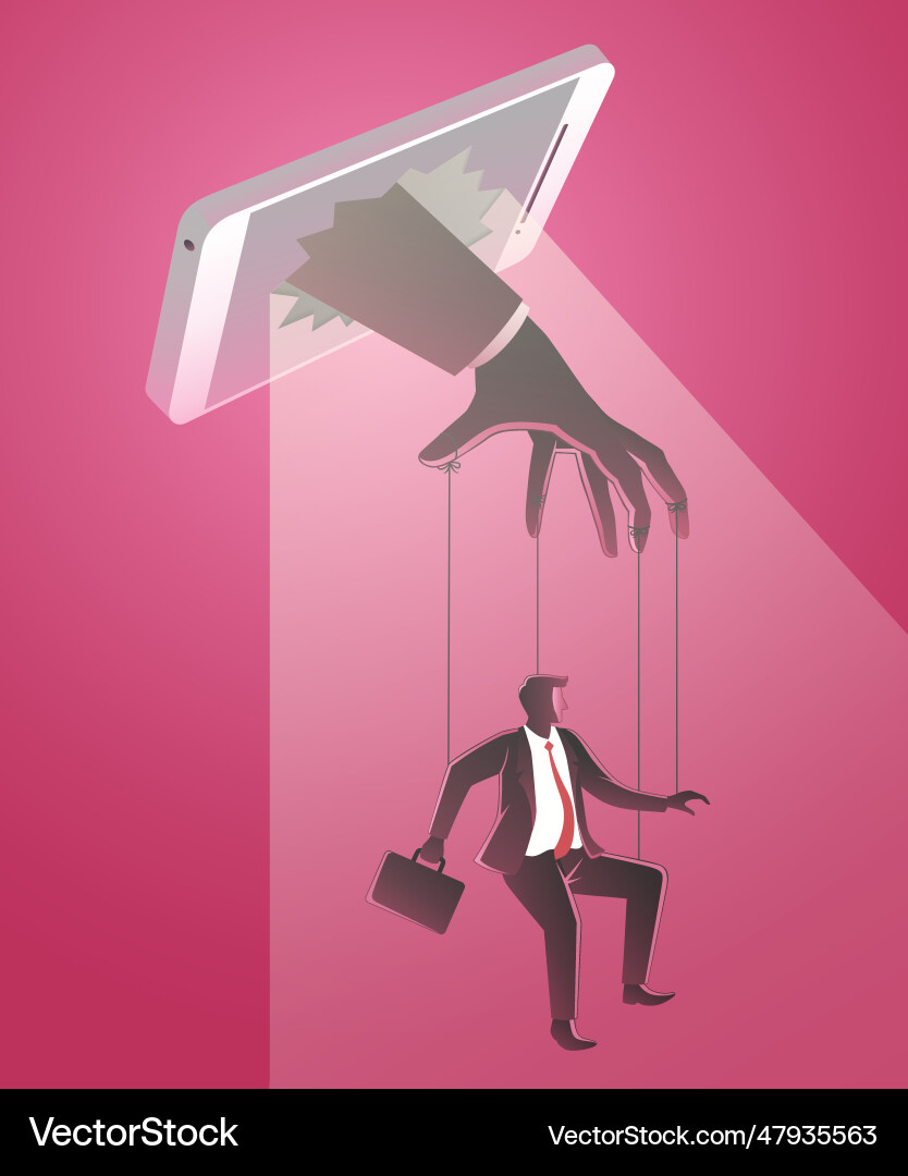 Business concept businessman being controlled Vector Image