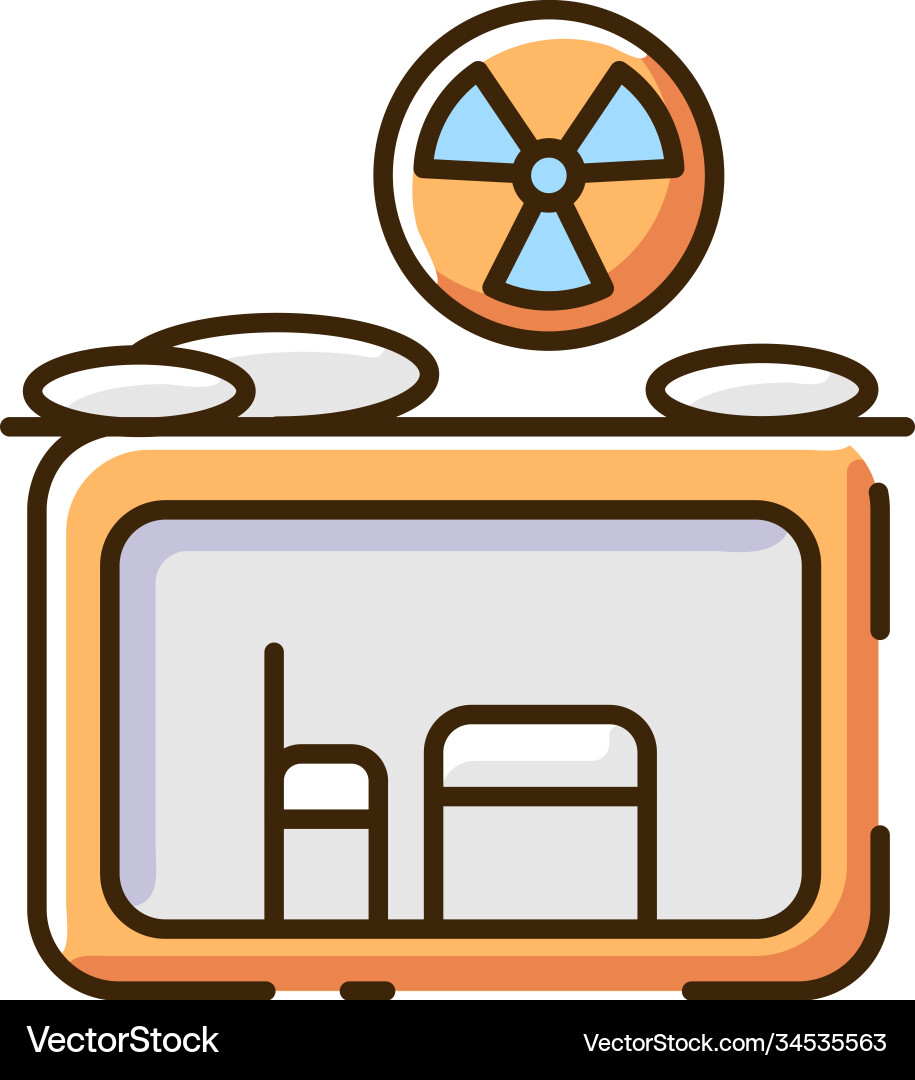 Fallout shelter rgb color icon Royalty Free Vector Image