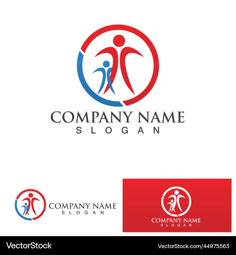 Family logo design template Royalty Free Vector Image