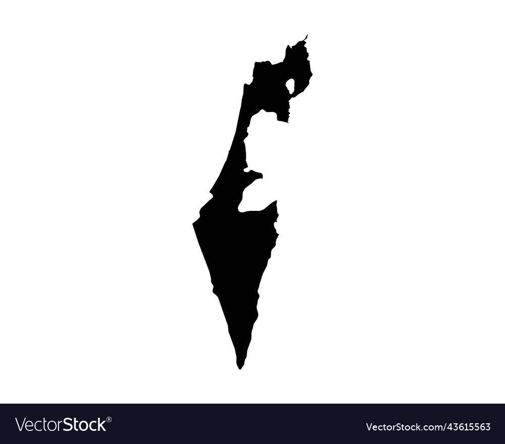 Israel map Royalty Free Vector Image - VectorStock