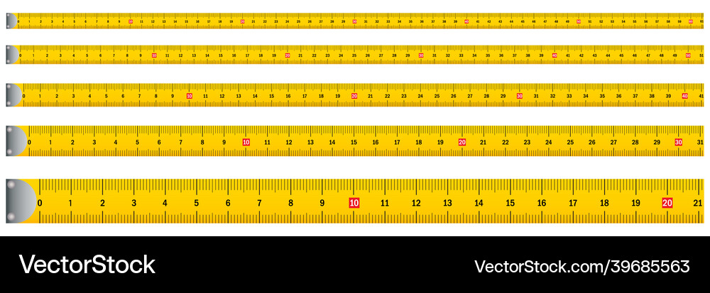 Measuring tape set roulette icon meter isolated Vector Image