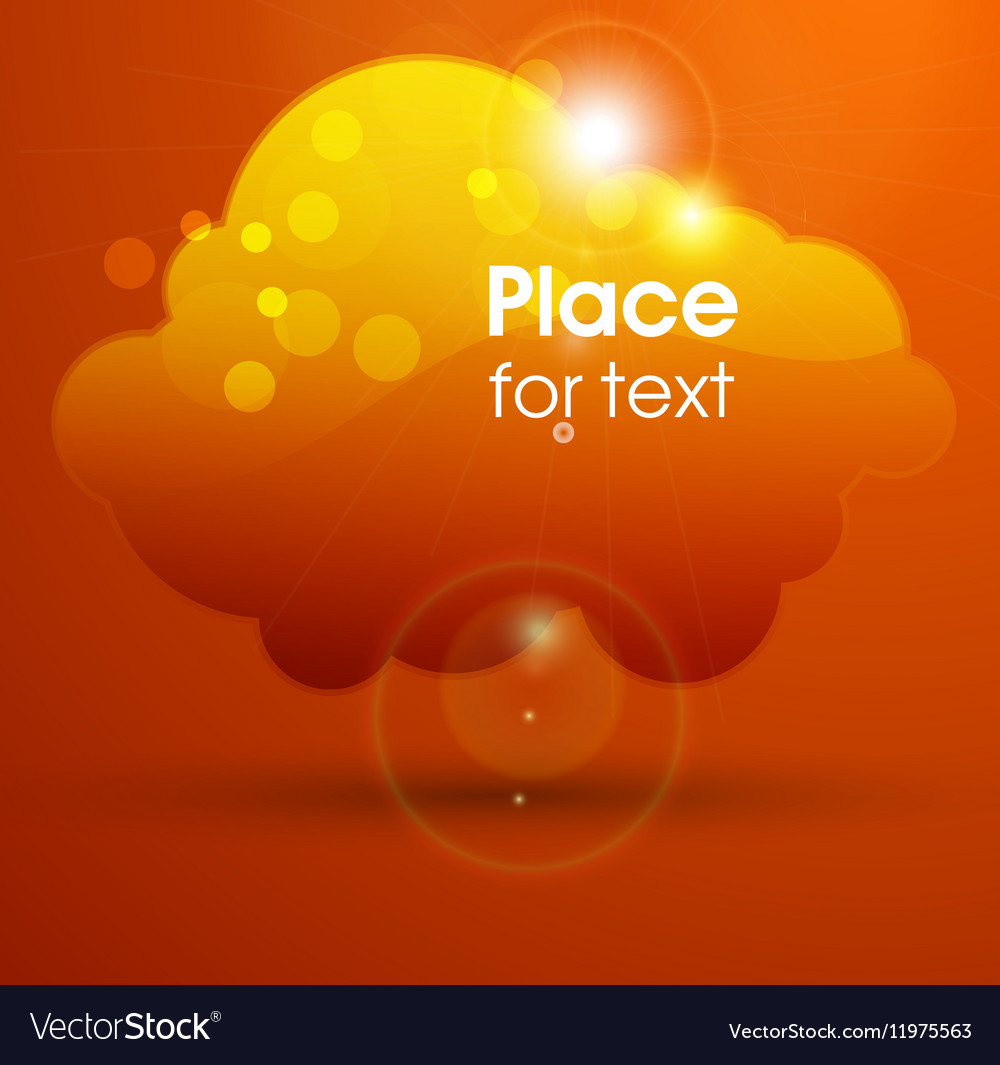 Orange Cloud Design Royalty Free Vector Image - VectorStock
