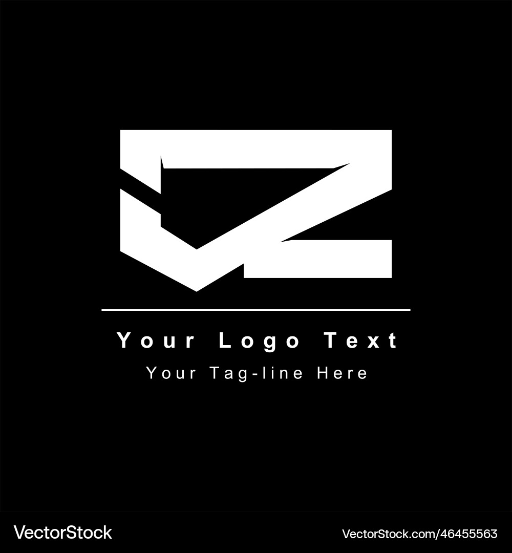 Simple design initial cz or zc logo symbol icon Vector Image