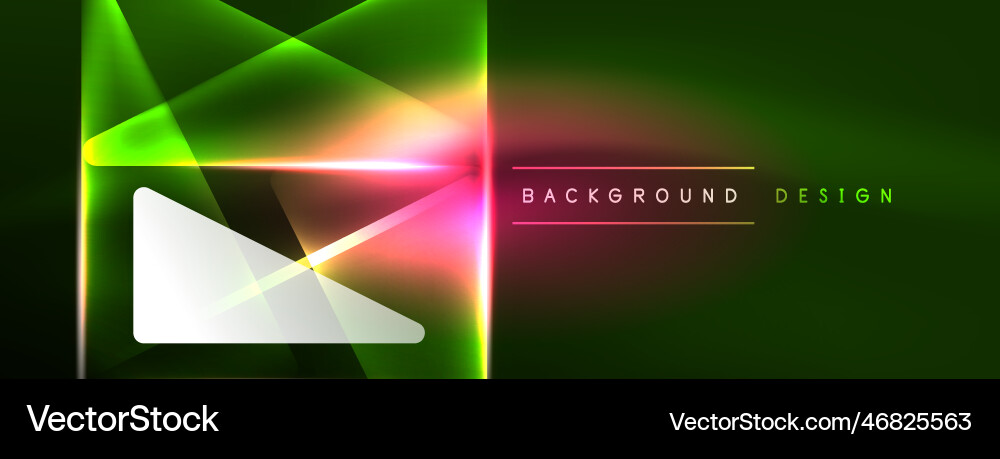 Vibrant geometric neon shiny line background Vector Image