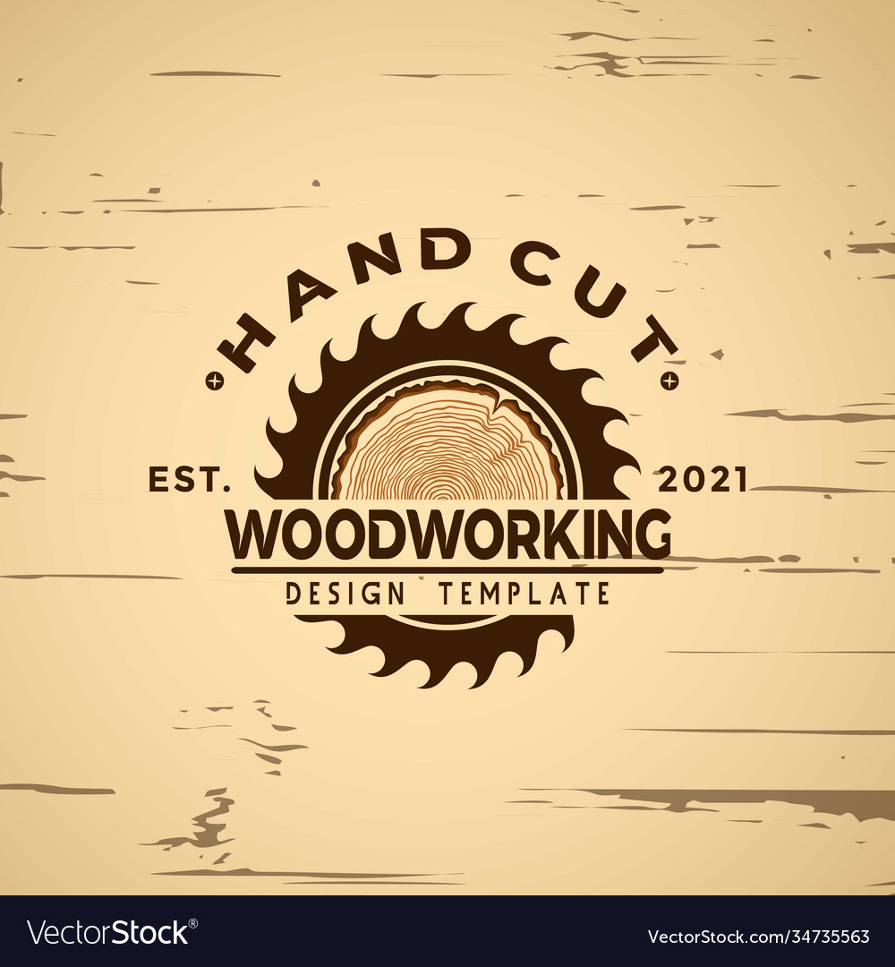 Woodworking Logo Elements Royalty Free Vector Image