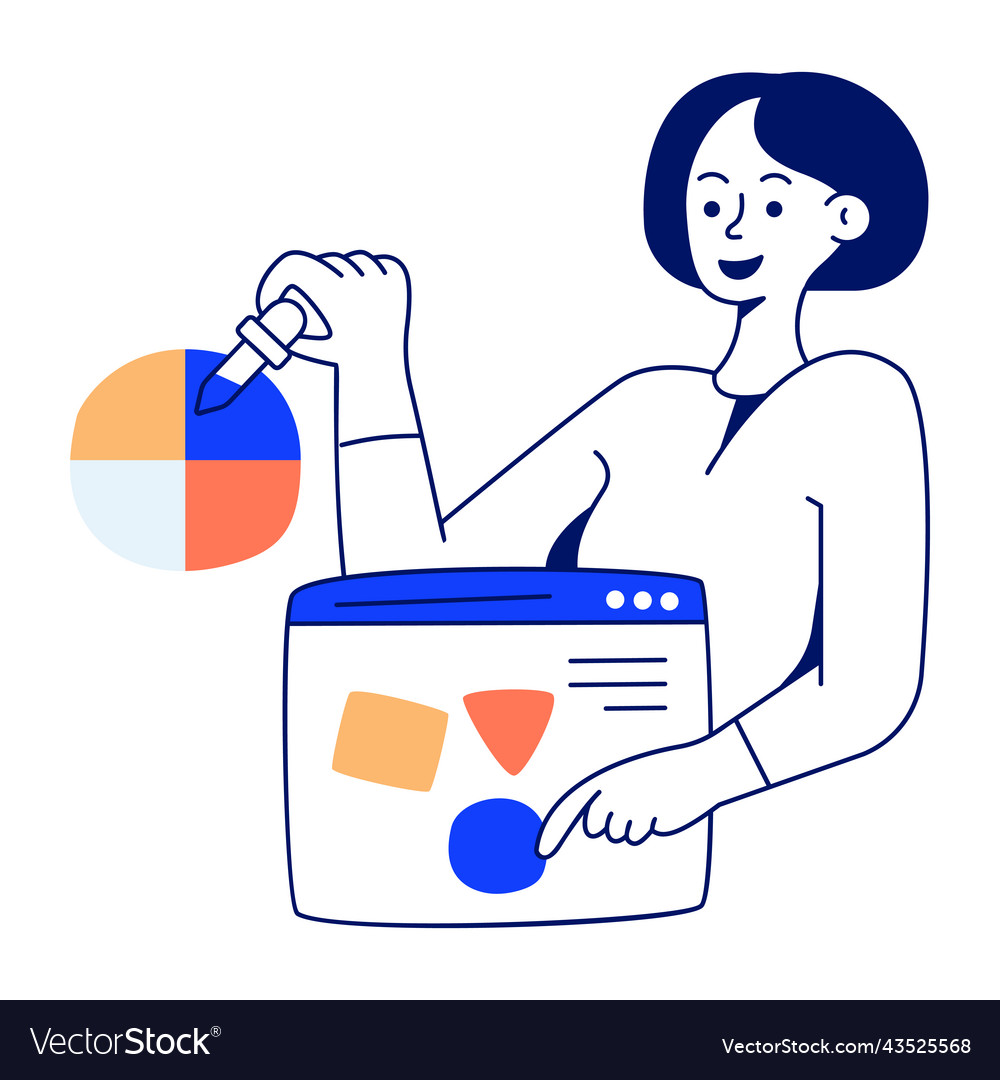 A data analytics flat download Royalty Free Vector Image