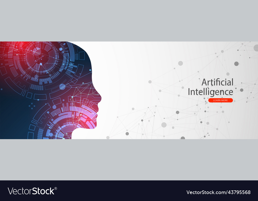 Artificial intelligence technical background Vector Image