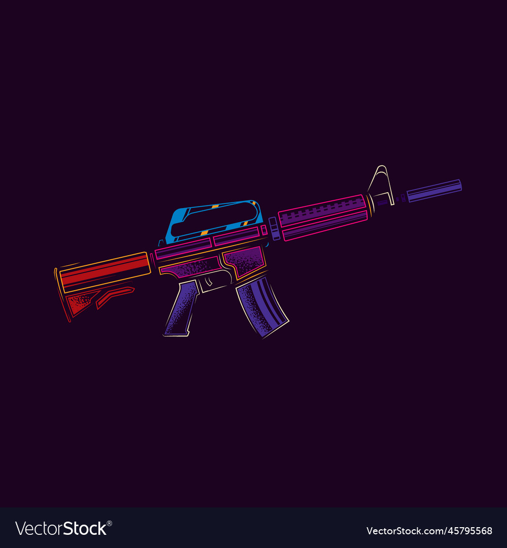 Automatic weapon Royalty Free Vector Image - VectorStock