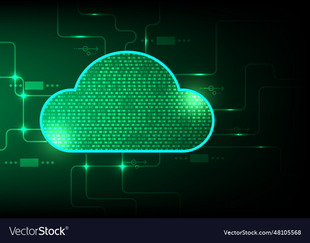 Cloud computing online storage Royalty Free Vector Image